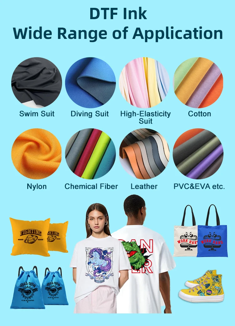 USA Warehouse Xinflying DTF Printer Ink Cmyk+white 5 Colors