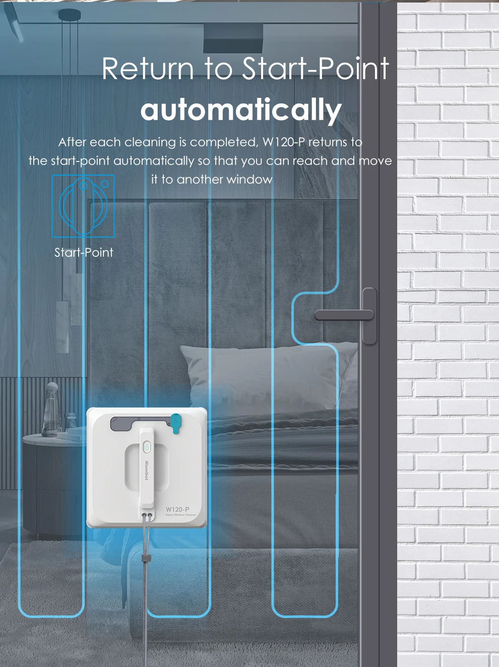 Mamibot Square Robot Window Cleaner W120-p Robotic Window Cleaner With ...