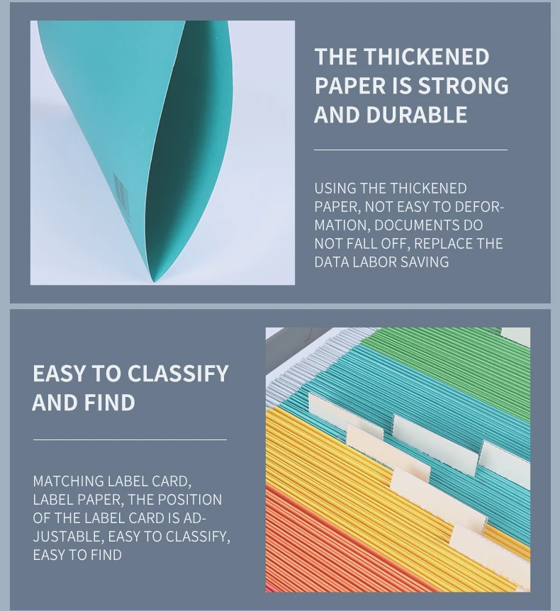 25 Pack/box Hanging File Folders - A4 Letter Size,Assorted Colors ...