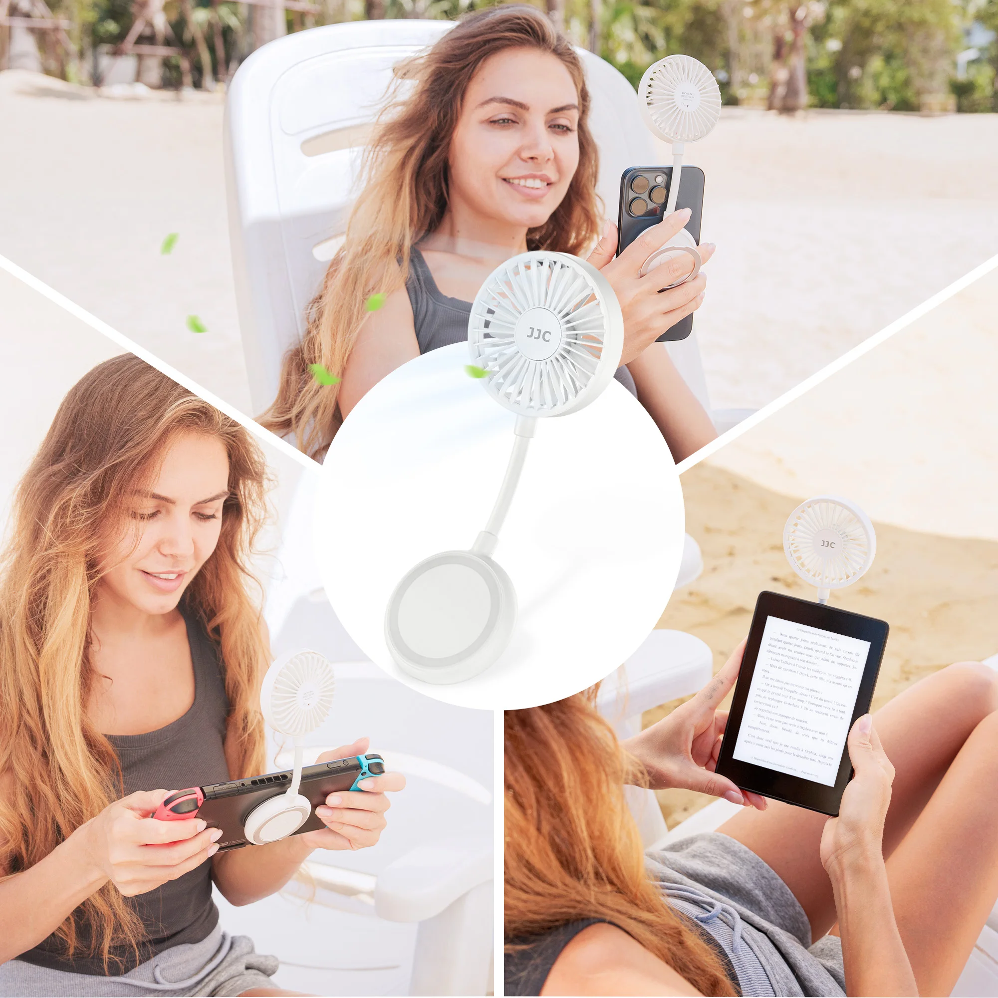 JJC Magnetic Phone Fan - Durable & Versatile Mobile Ring