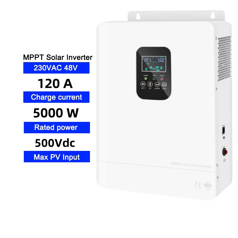 Single Phase Hybrid Solar Inverter 1kw 1.5kw 3.2kw 5KW 7.2KW 48V DC To ...