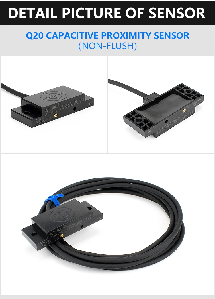 Dc 3 Wire Rectangle Shape Plastic Capacitive Proximity Sensor Switch ...