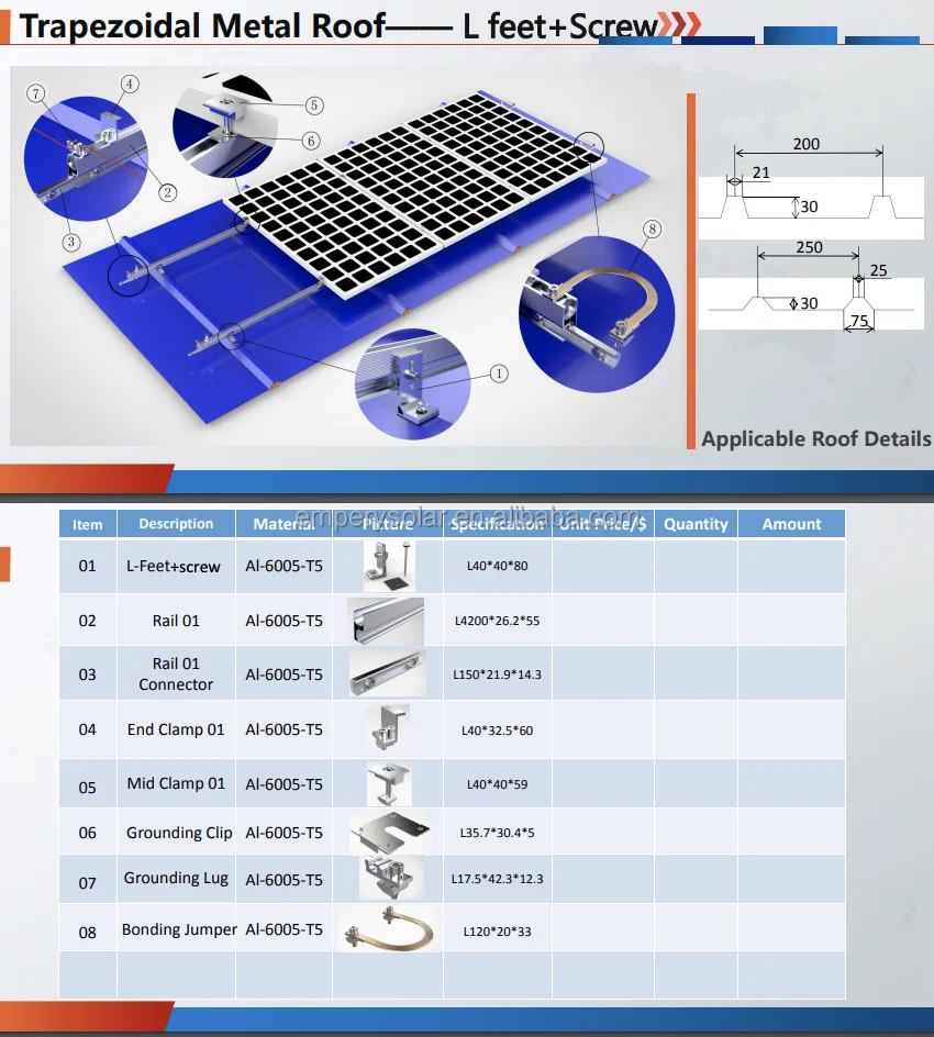 Solar Roof Mounting System - Secure & Efficient Installation
