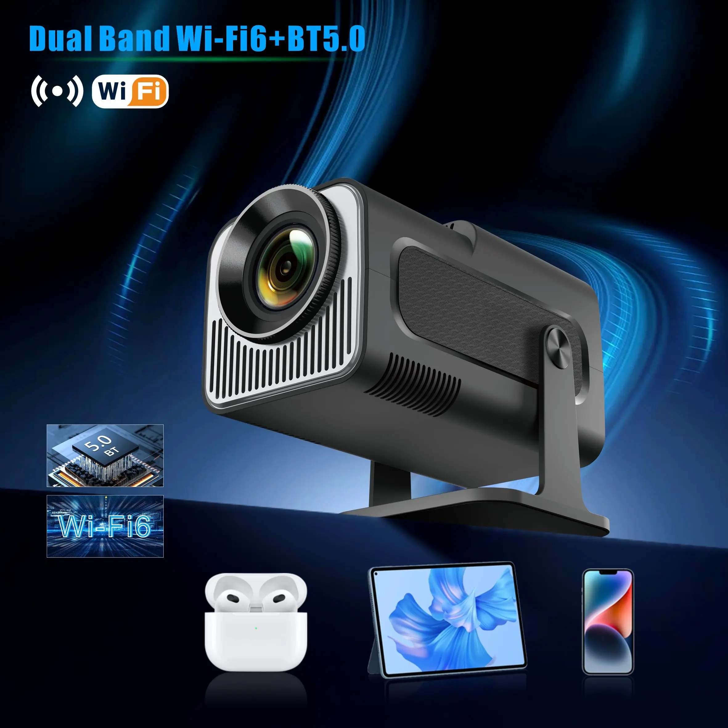 HY320 MINI Projector - Portable 4K Home Theater Experience