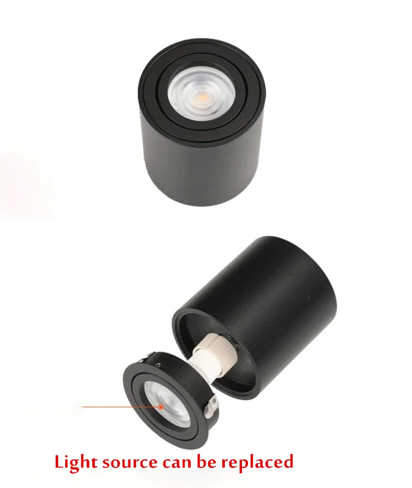 Surface Mounted Adjustable Led Trimless Downlight Round Gu10 Fixture ...