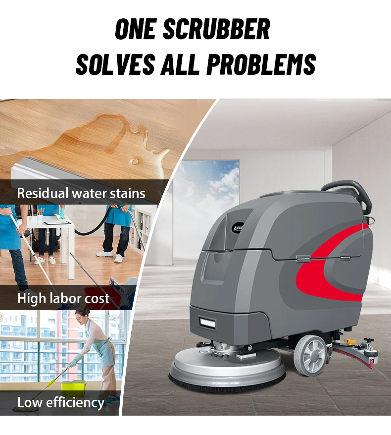 Durable Commercial Floor Scrubber - High Efficiency Cleaning