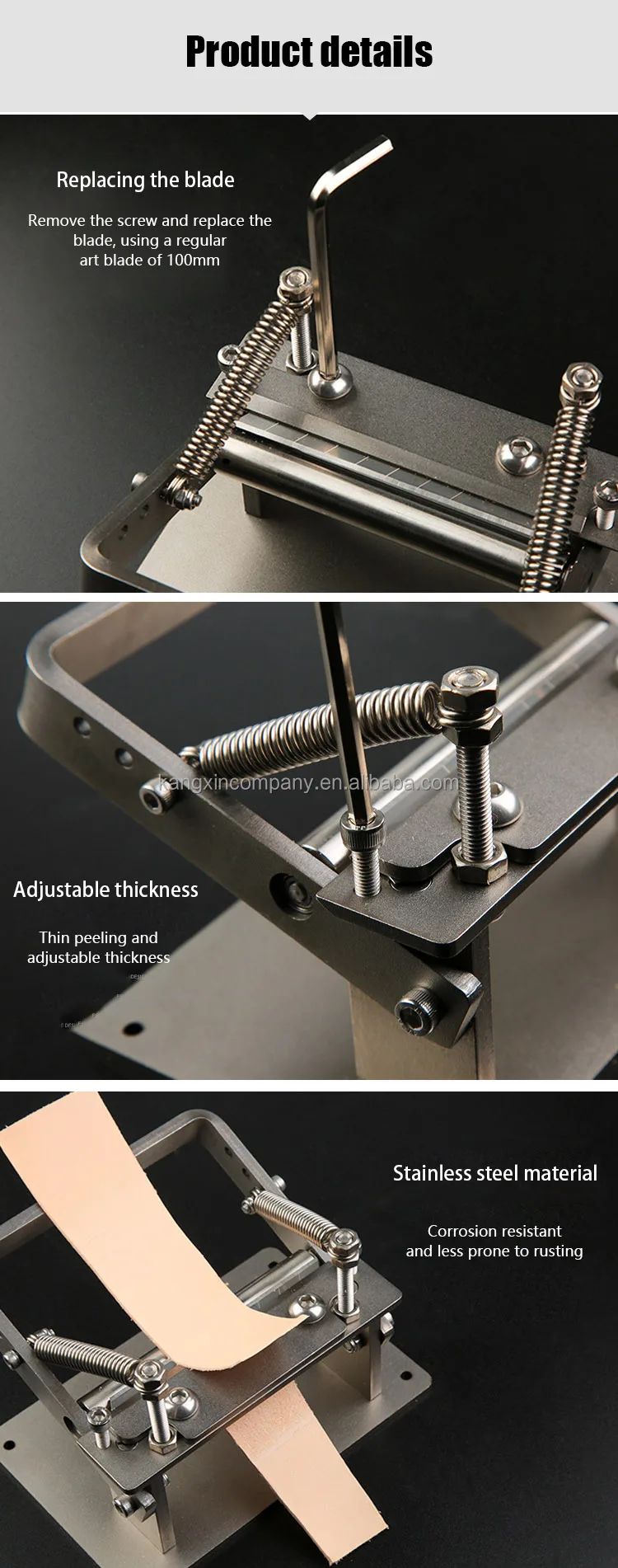 Stainless Steel Stripping Upholstery Machines Manual Leather Belt ...