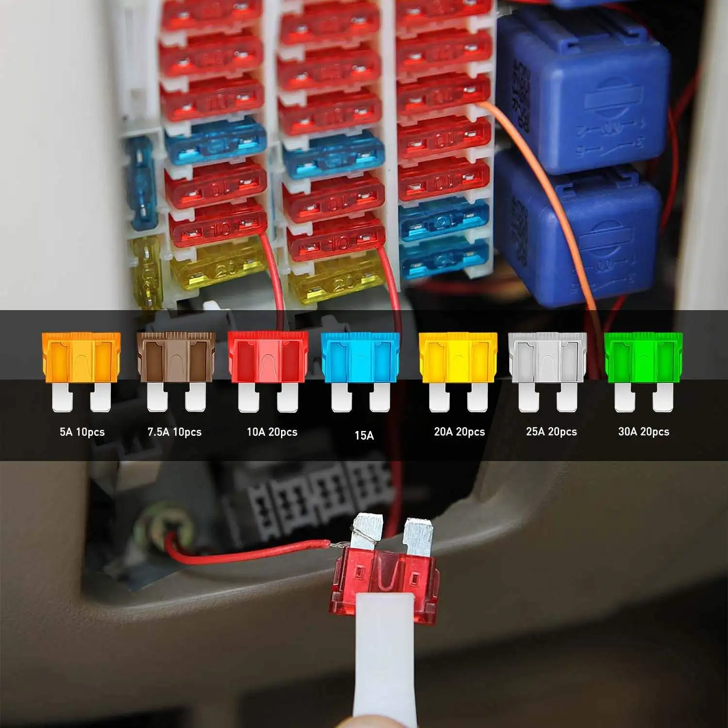 Mini Micro Standard Auto Car Fuses 10A 15A 20A YUJIE