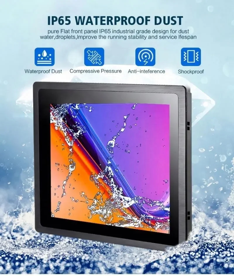 Fanless 12 15 17 19 Industrial Flat Panel Pc Monitors Ip65 Rated Bezel Open Frame Tft Lcd ...