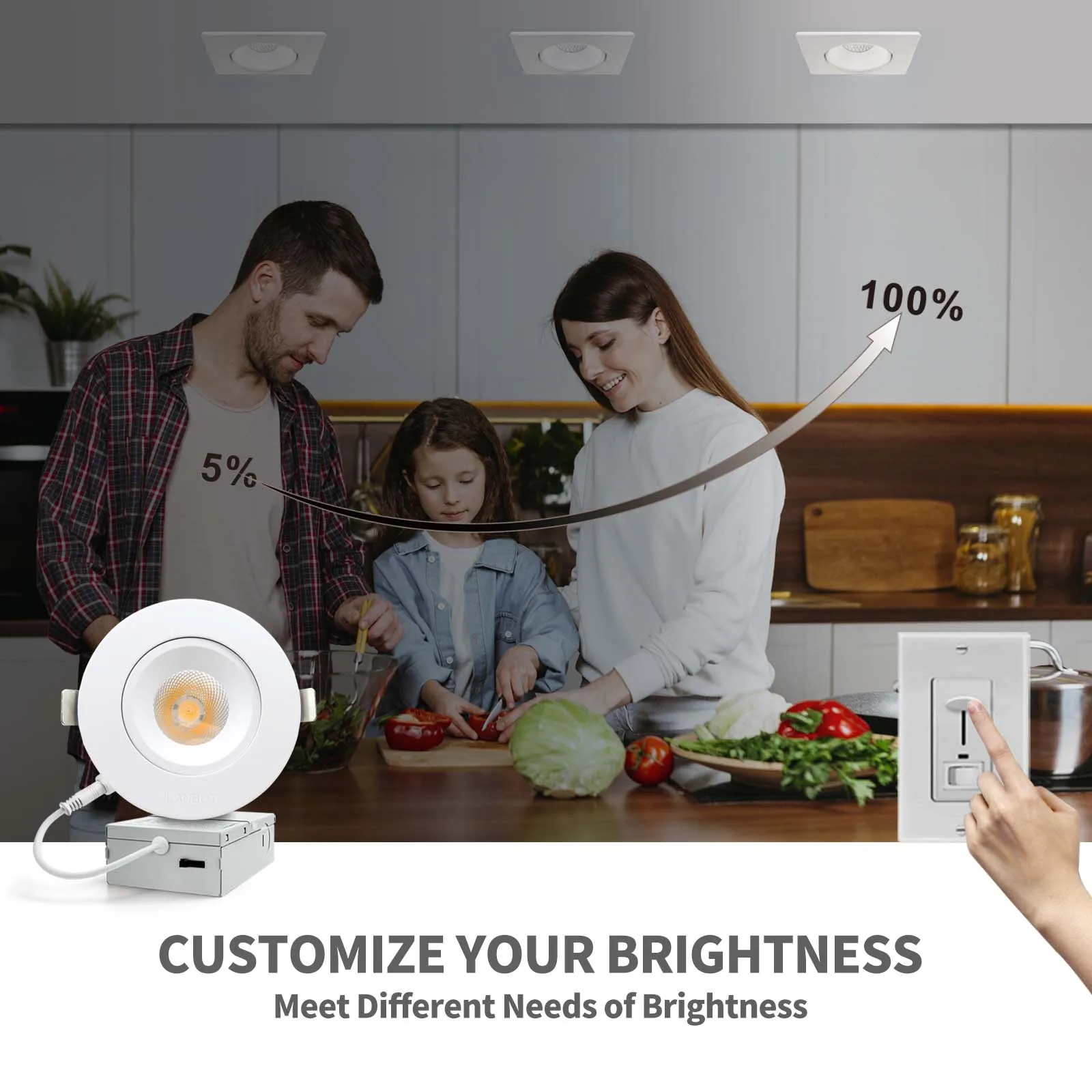 Etl 4inch Round Resseced Gimbal Downlight Led Utra-thin Recessed Down ...