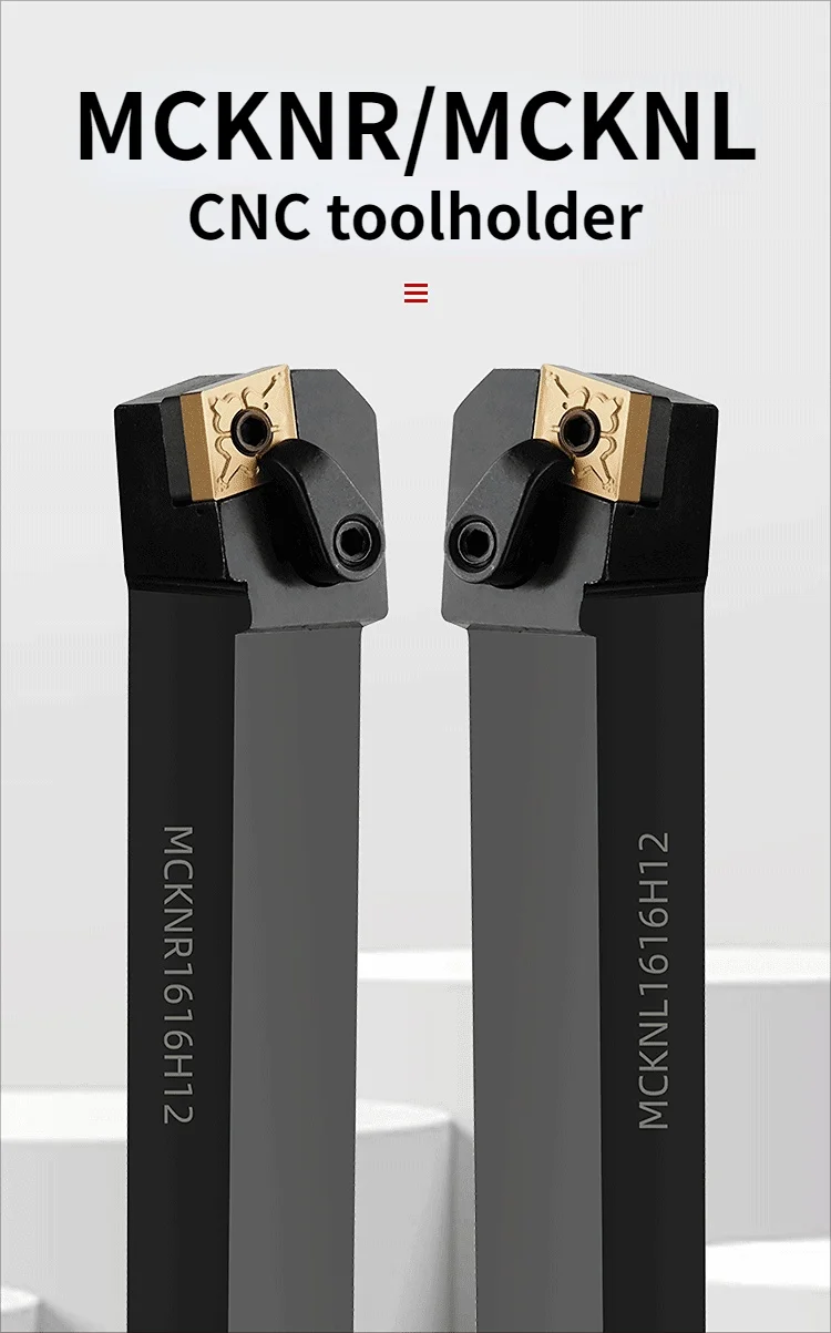 Cnc Lathe Toolholder 75 Degree Face Turning Tool Mcknr2020/mcknl2525m12 Cylindrical Toolholder ...