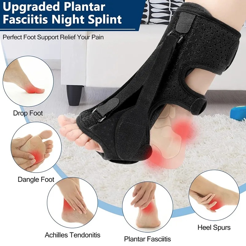 Plantar Fasciitis Support Night Splint Foot Roller Upgrade 3 Adjustable ...