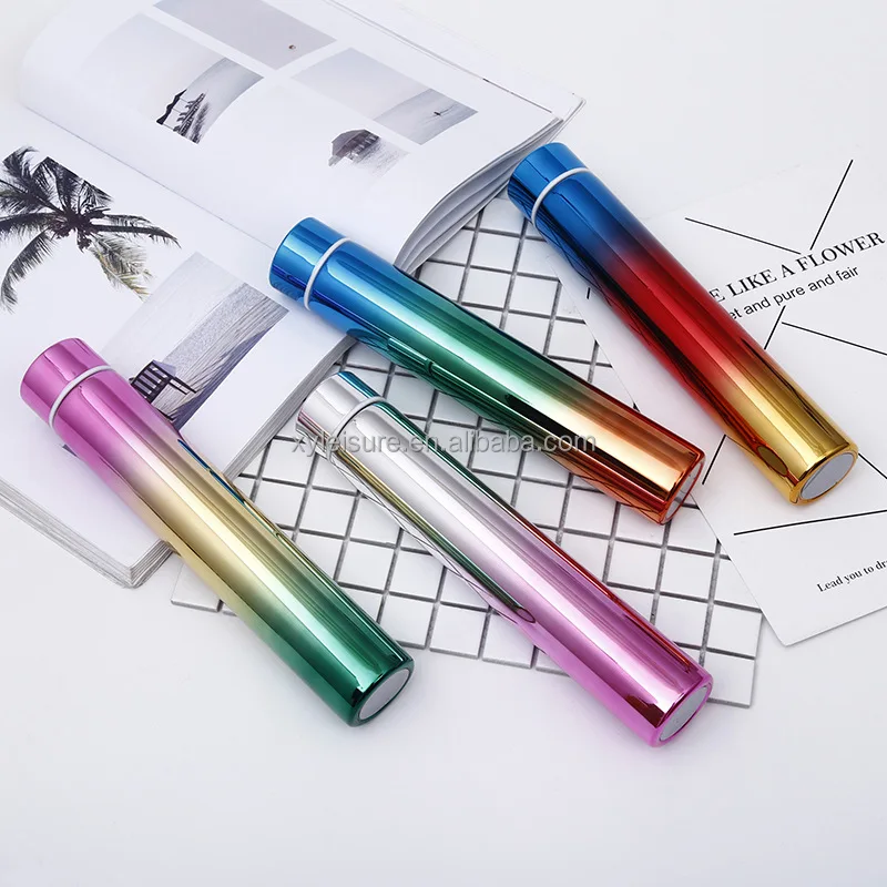 280ML Slim Straight Stainless Steel Insulated Vacuum Flasks Portable Mini Thermos Water Bottles ...