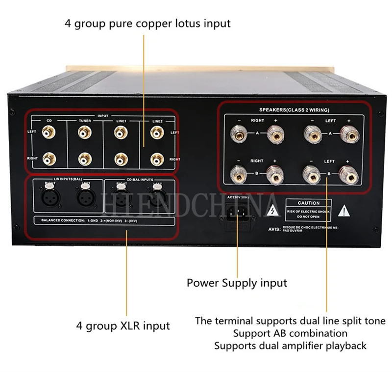 S-BACH Amp HIFI Co-Py Clone E-800PRO - 200W Dual Channel