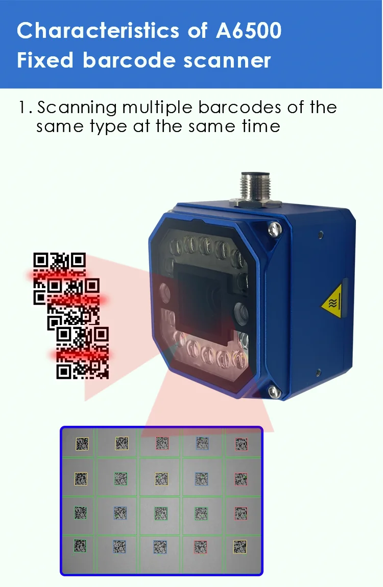 OEM Conveyor Stationary 2D Scanner - Industrial Barcode Reader