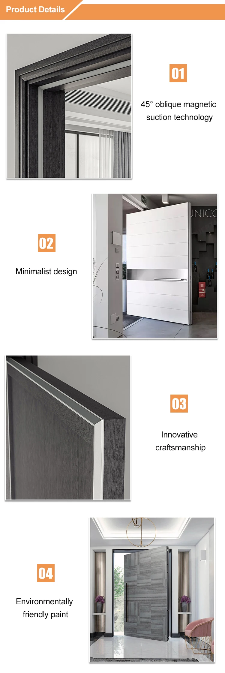 Durable Eco-Friendly Waterproof Solid Wood Teak Doors