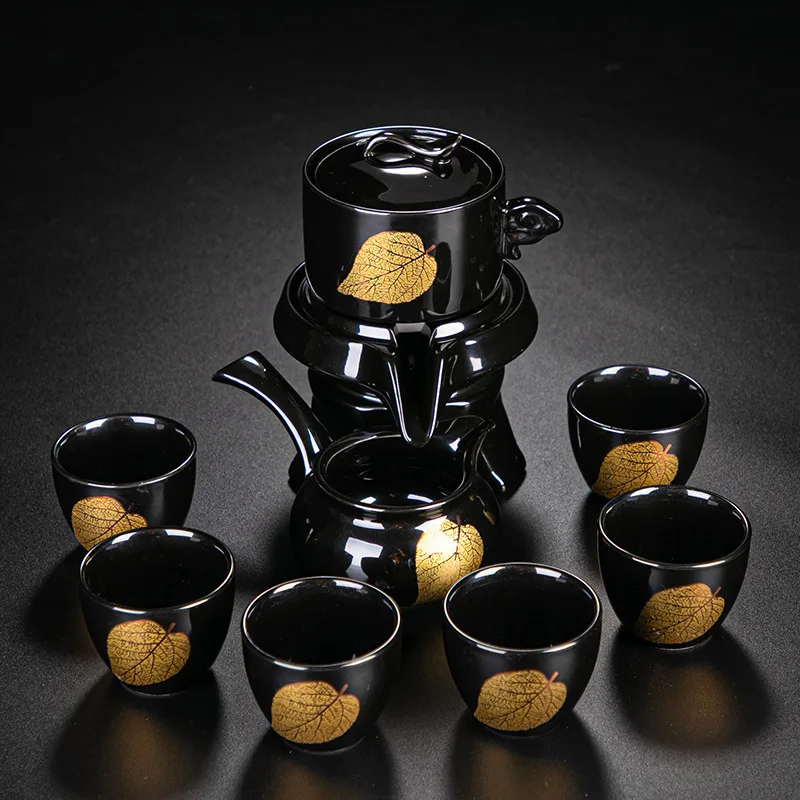 MSH Chinese Handmade Kongfu Mill Teapot Set 6 Cups Ceramic Vintage ...