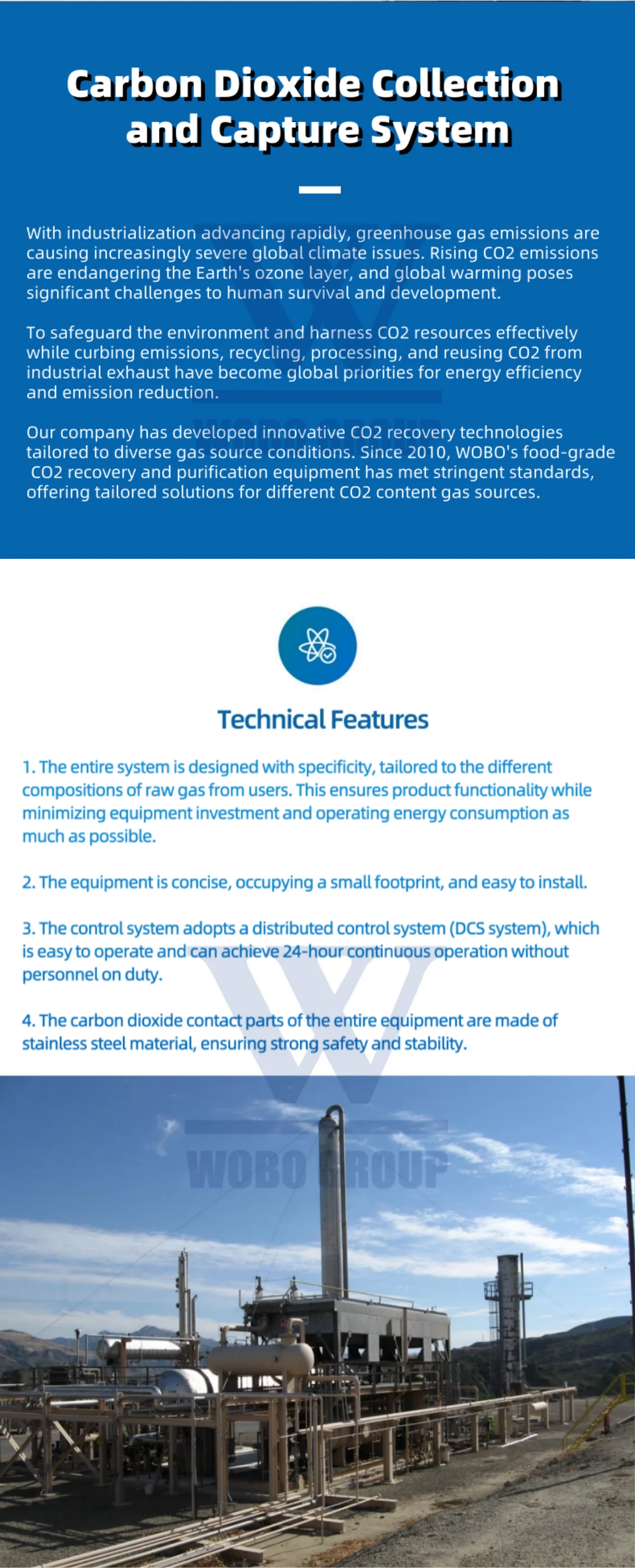 Iso9001 Co2 Capture And Concentration Plant High Efficiency 99-99.999% ...