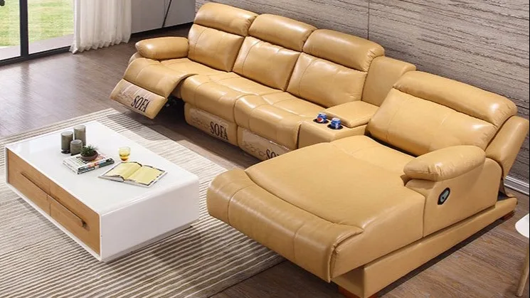 R07 Living Room Sofas Sectional Sofa Electric Chaise Lounge Recliner ...