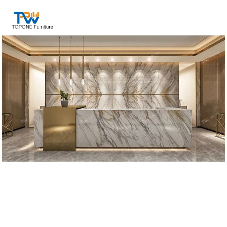 White Curved Reception Desk - Modern Office Furniture