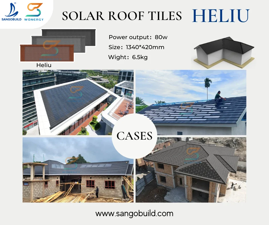 BIPV Roofing System - Solar Shingle Roof Tiles by SANGOBUILD