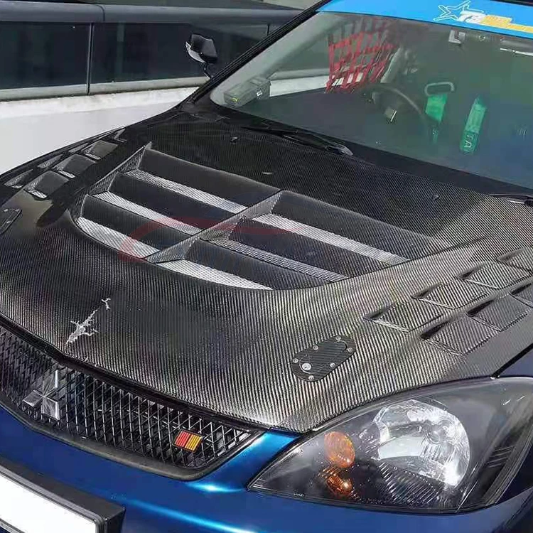 For M-itsubishi Lancer Cs3 Carbon Fiber Hood Real Carbon Fiber Engine ...