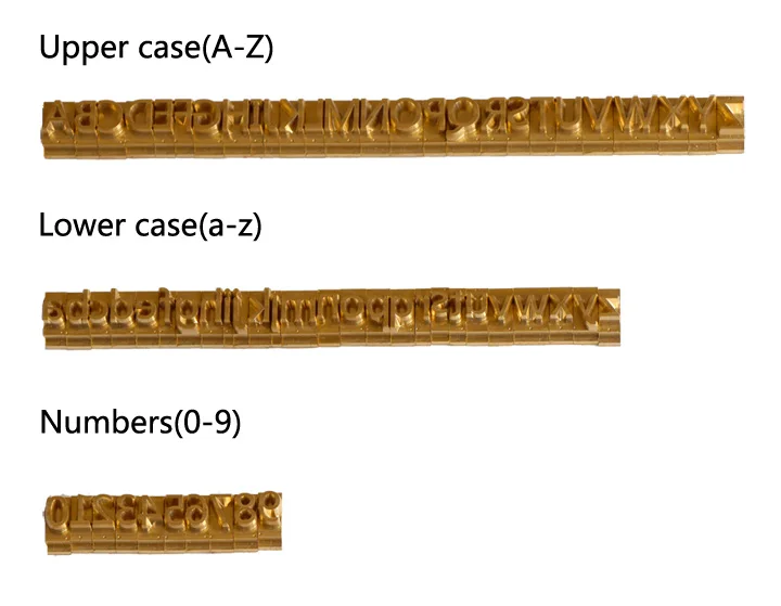 Brass Font Number Letter Alphabet Fonts Brass Character for Coding ...