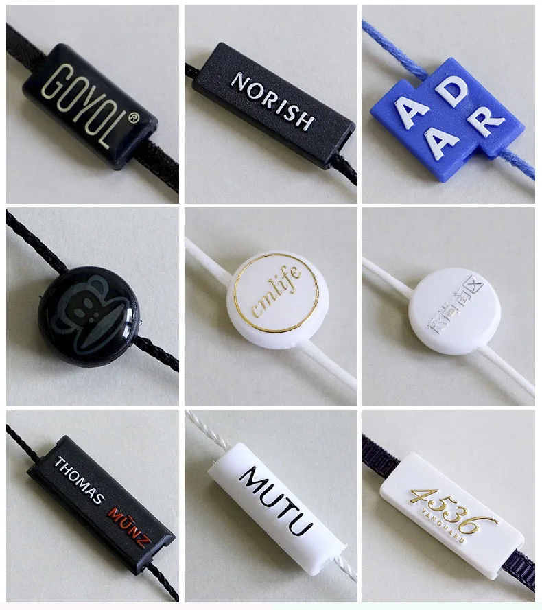 Custom Snap Label Fasteners Embossed Logo Swing Loop Hang Tags Seal ...