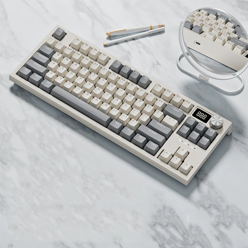 Three-mode Wireless Bluetooth Mechanical Keyboard Green Axis Wired E ...