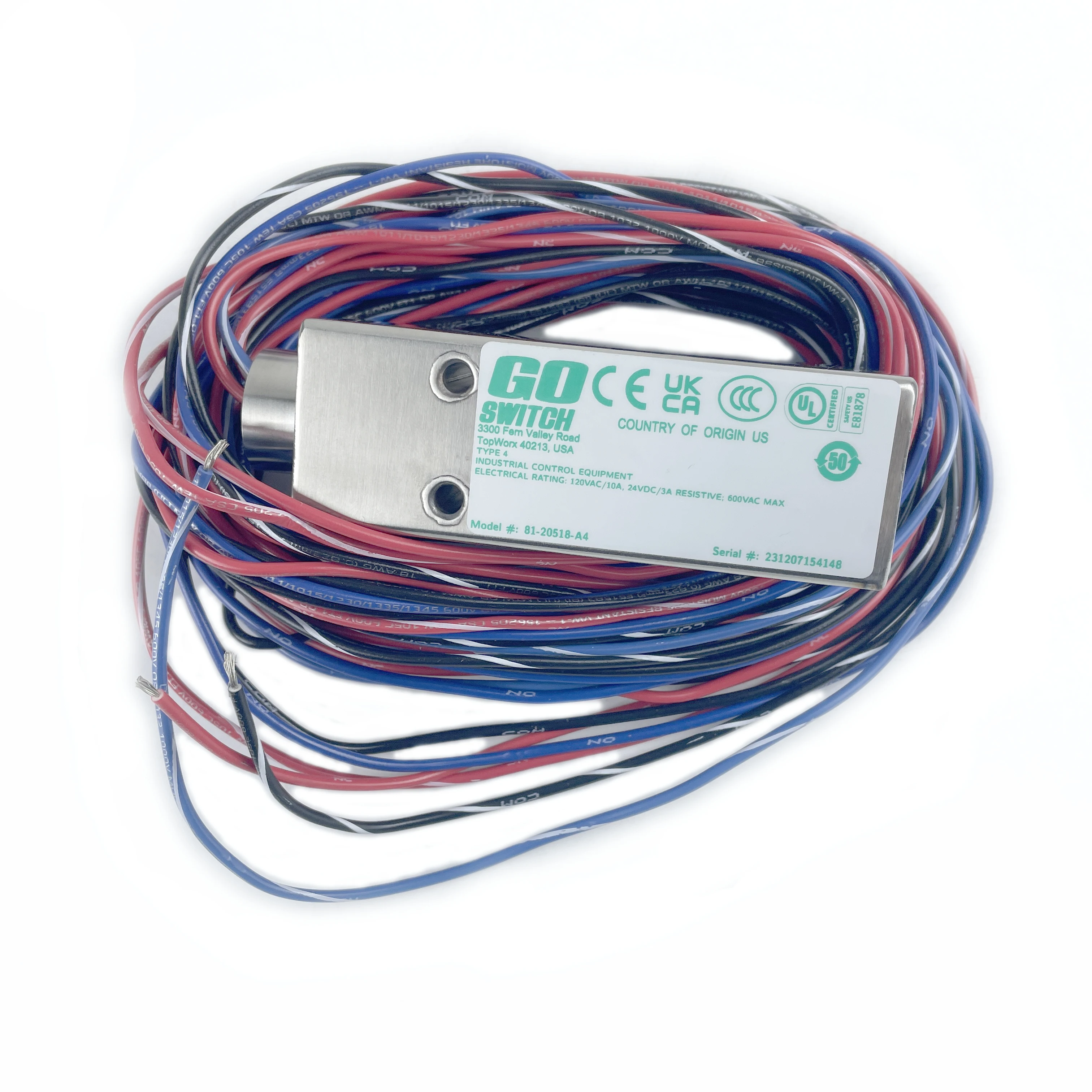 Emerson TOPWORX GO SWITCH Limit Switch 81-201518-A4 - Magnetic Induction