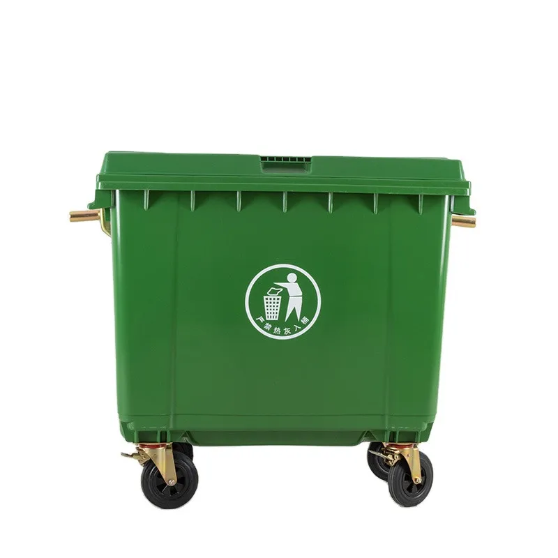 1100l Industrial Outdoor Waste Bin Wheeled Garbage Container Large ...