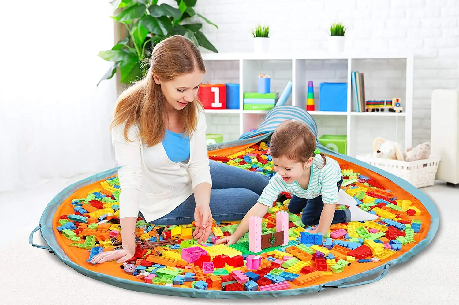 Folding Classroom Soft Toy Storage Organizer Bin Educational Mat Toy ...