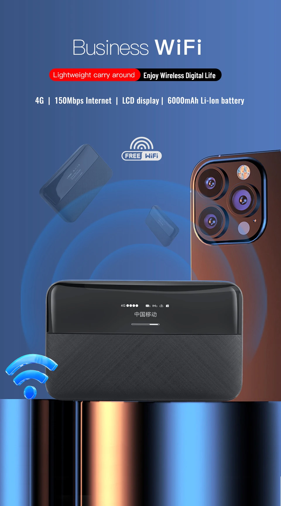 Kuwfi Original Mini 4g LTE Wifi Router - 150mbps Hotspot