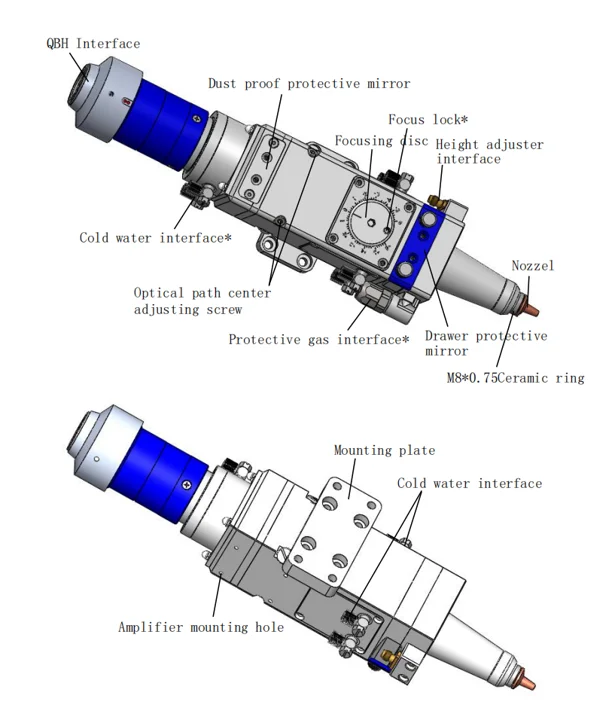 Laser Cutting Machines Laser Cut Head Metal Cutting Head 1000w 1500w ...