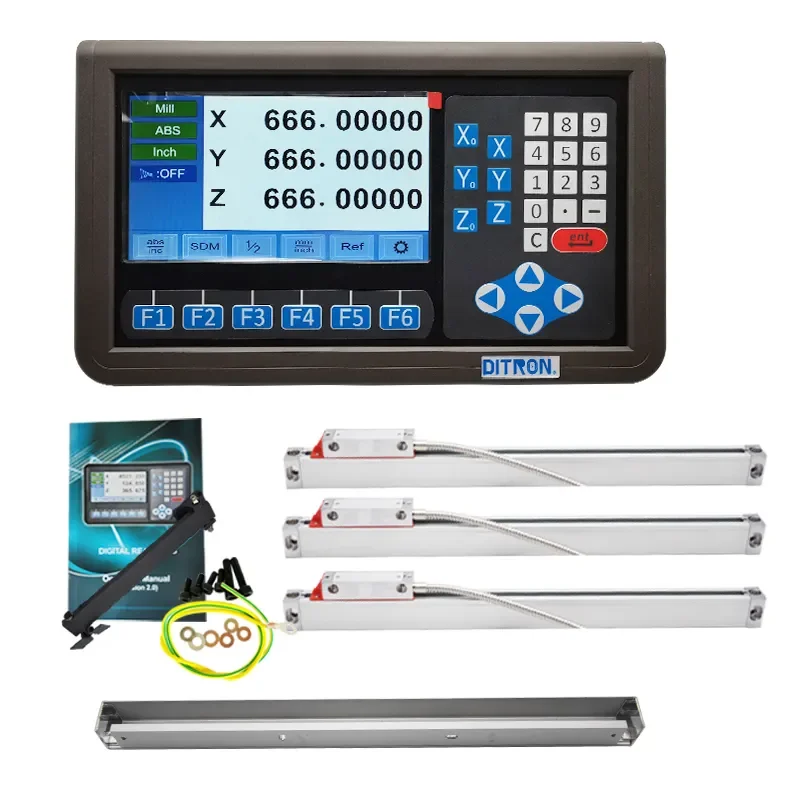 Dro Linear Scale 3 Axis with Ditron Optical Grating Ruler
