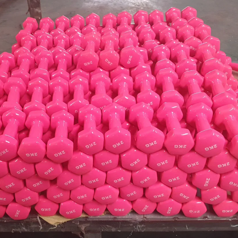 Factory Customized Logo Vinyl Coated Small Dumbbell Fitness Exercise ...