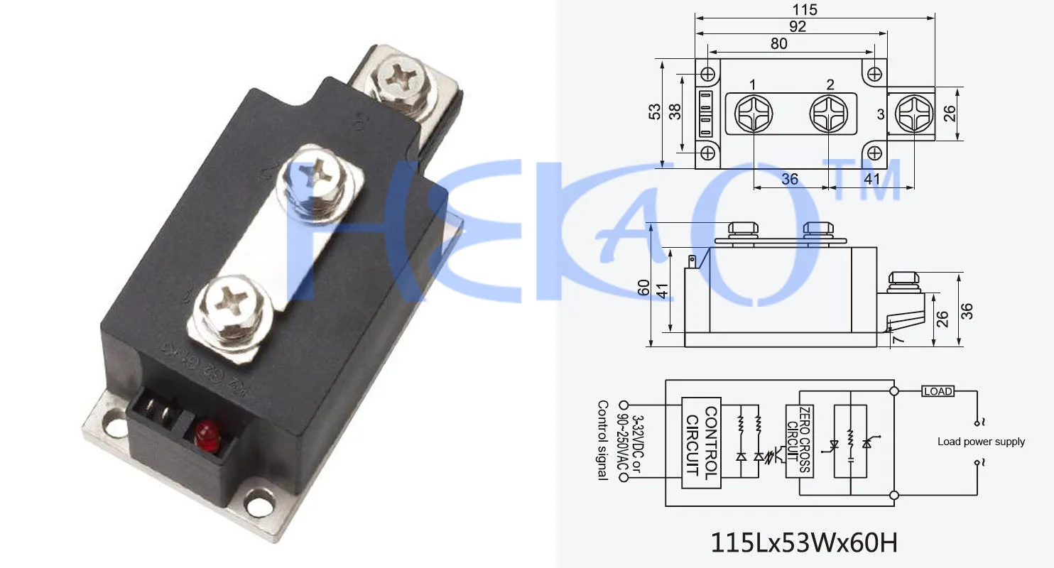 40a-1000a Ssr 440/660/1200vac Relay Industrial Grade Dc/ac Control Ac ...