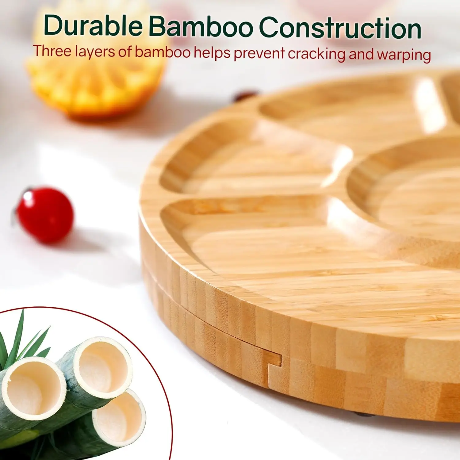 2026 HOT Bamboo Cheese Platter Wood Cheese and Charcuterie Board Bamboo ...