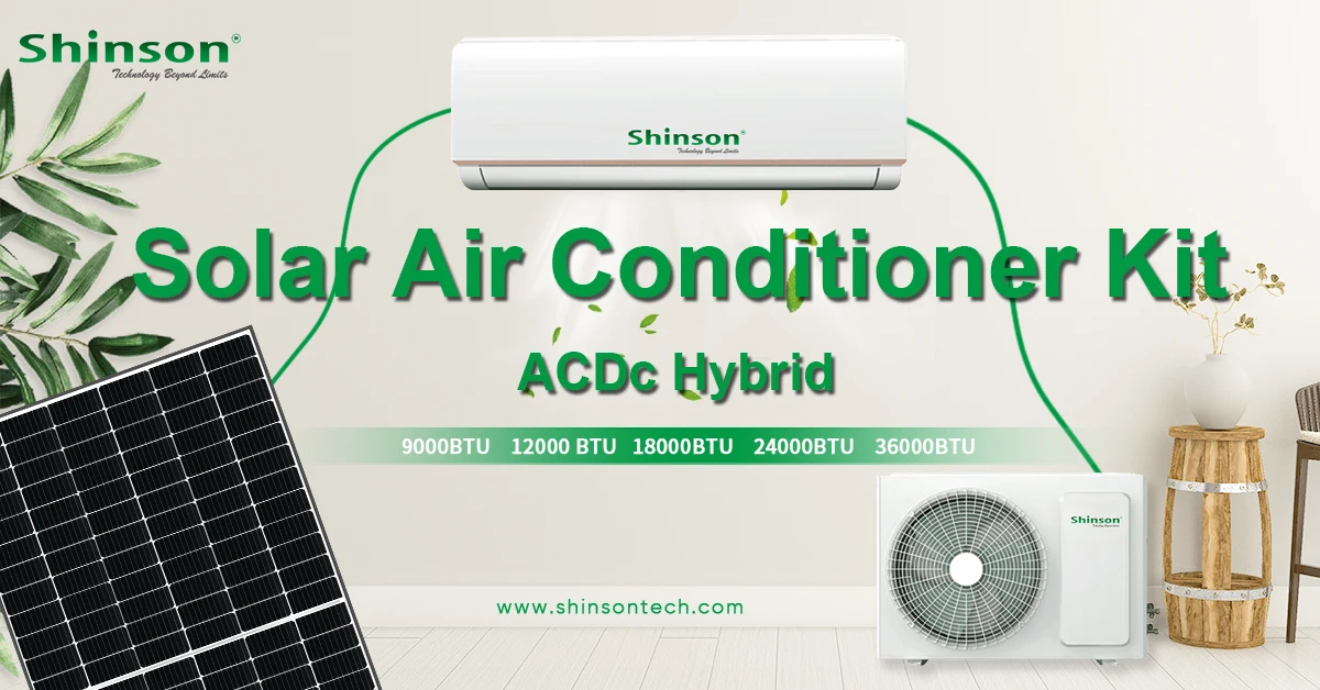 12000BTU Hybrid ACDC Solar Air Conditioner - Efficient Cooling