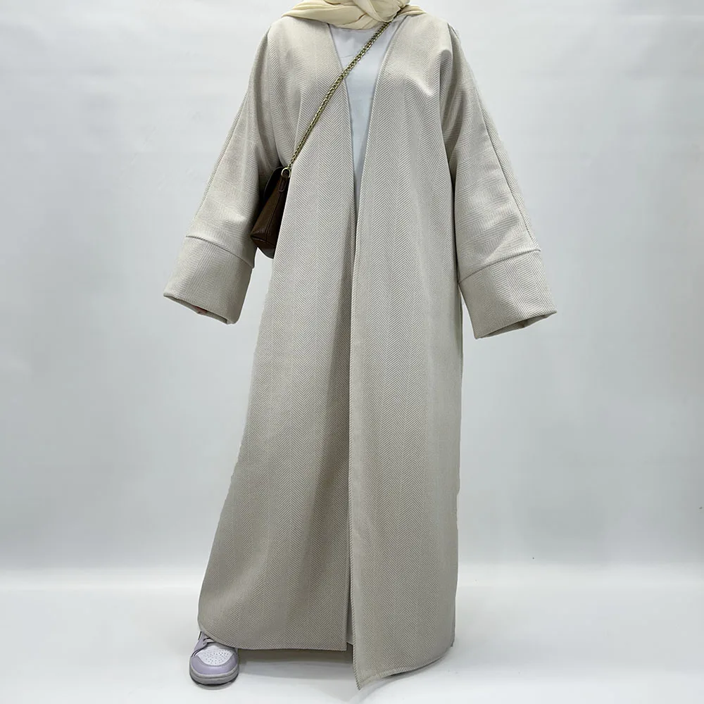 Winter Abaya Coats EID Ramadan New Thick Warm Open Kimono