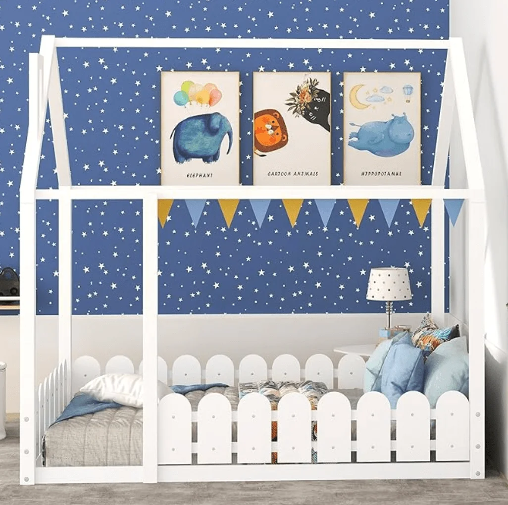 Wooden Montessori Kids Bedroom Children With Storage Drawer Drag Bed ...