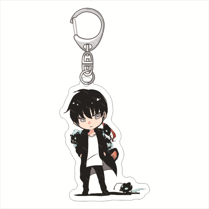 10 Color New Anime Solo Leveling Transparent Acrylic Keychains Key Ring ...