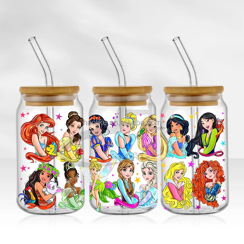 High Quality Uv Dtf Printer Cup Wrap Transfers 16oz Princess Uv Dtf ...