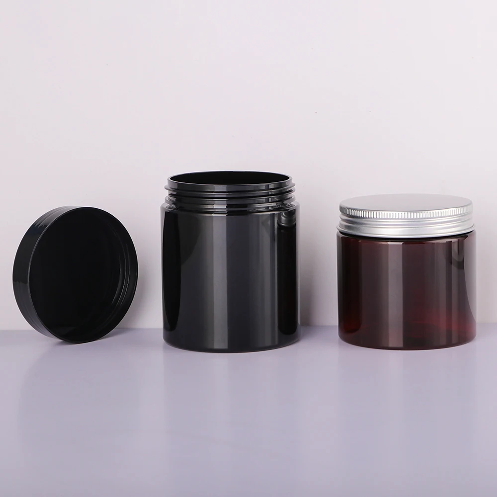 Empty Amber Clear Pet Round Container 600ml 500 Ml 16 Oz 12 Oz 10 Oz ...