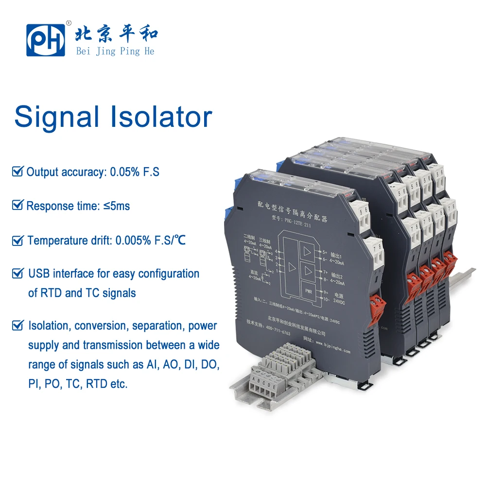 4 20ma 2 Channels Usb Signal Converter Rtd Signal Isolator - Buy ...