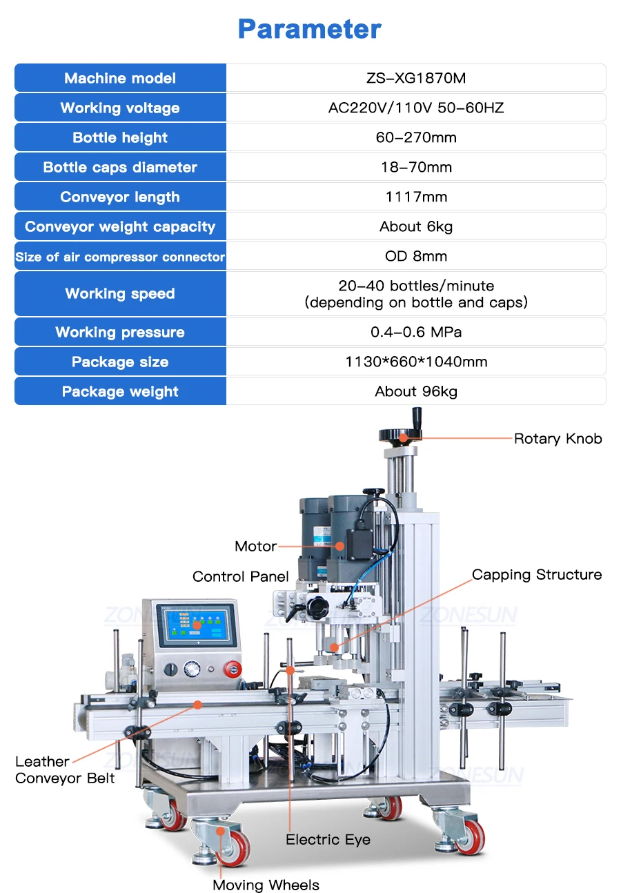ZONESUN ZS-XG1870M Capping Machine - Efficient & Reliable