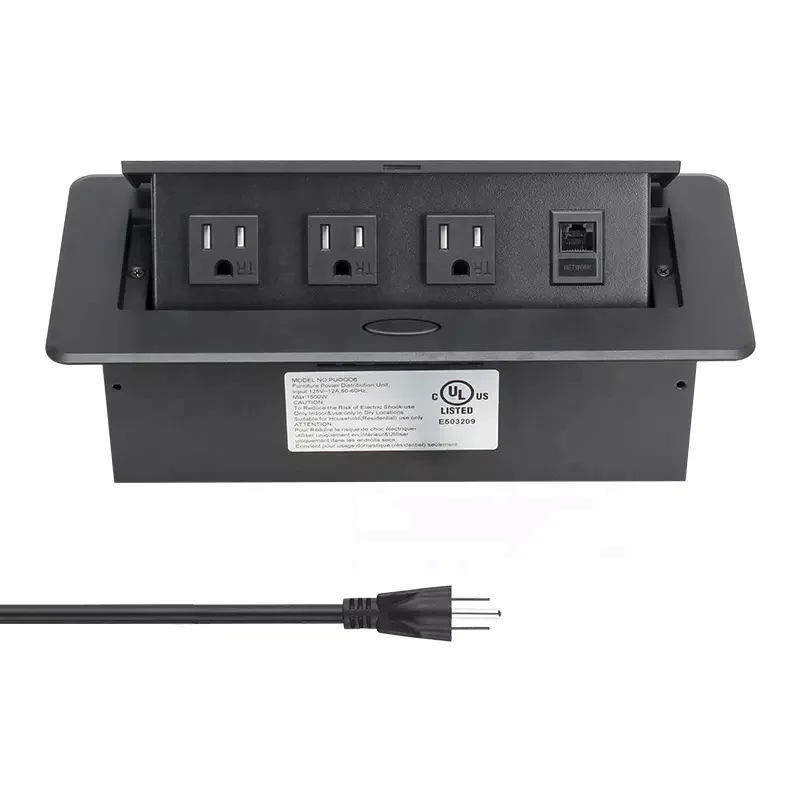 Hidden Mounted American Power Station Socket Desk Hidden Table Pop Up ...