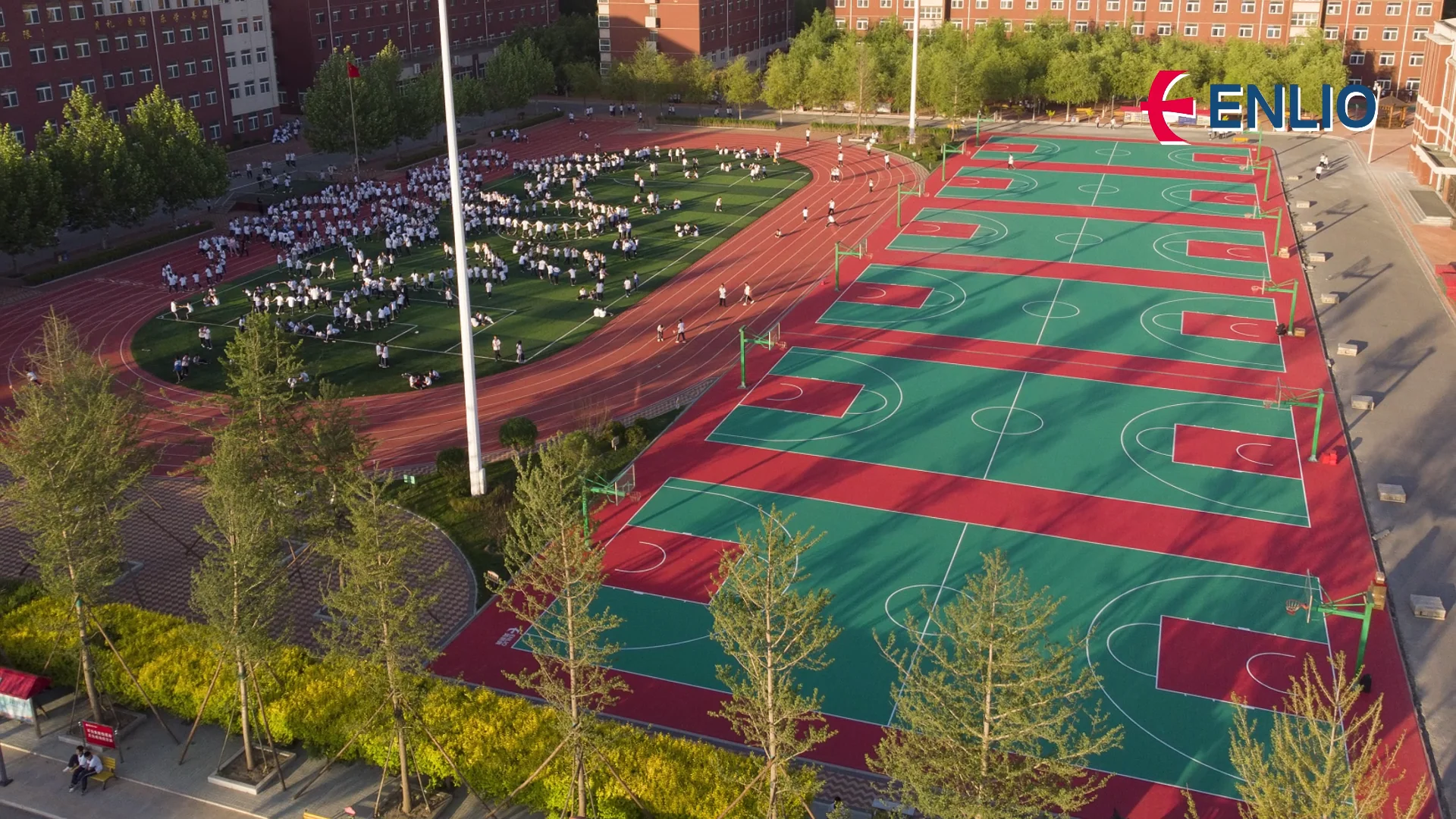 Enlio Intelligent Pp Interlocking Portable Sport Court Pickleball ...