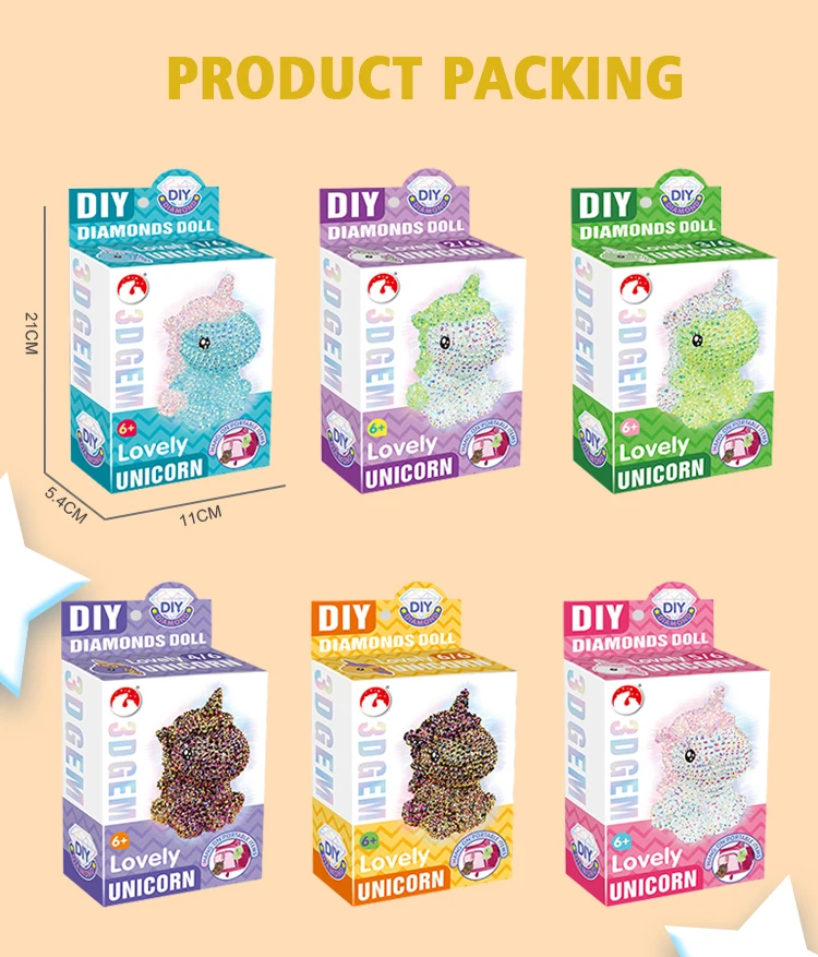 Hg Toys Diy Diamonds Doll With Key Chain Hands-on Ability Best Gift For ...