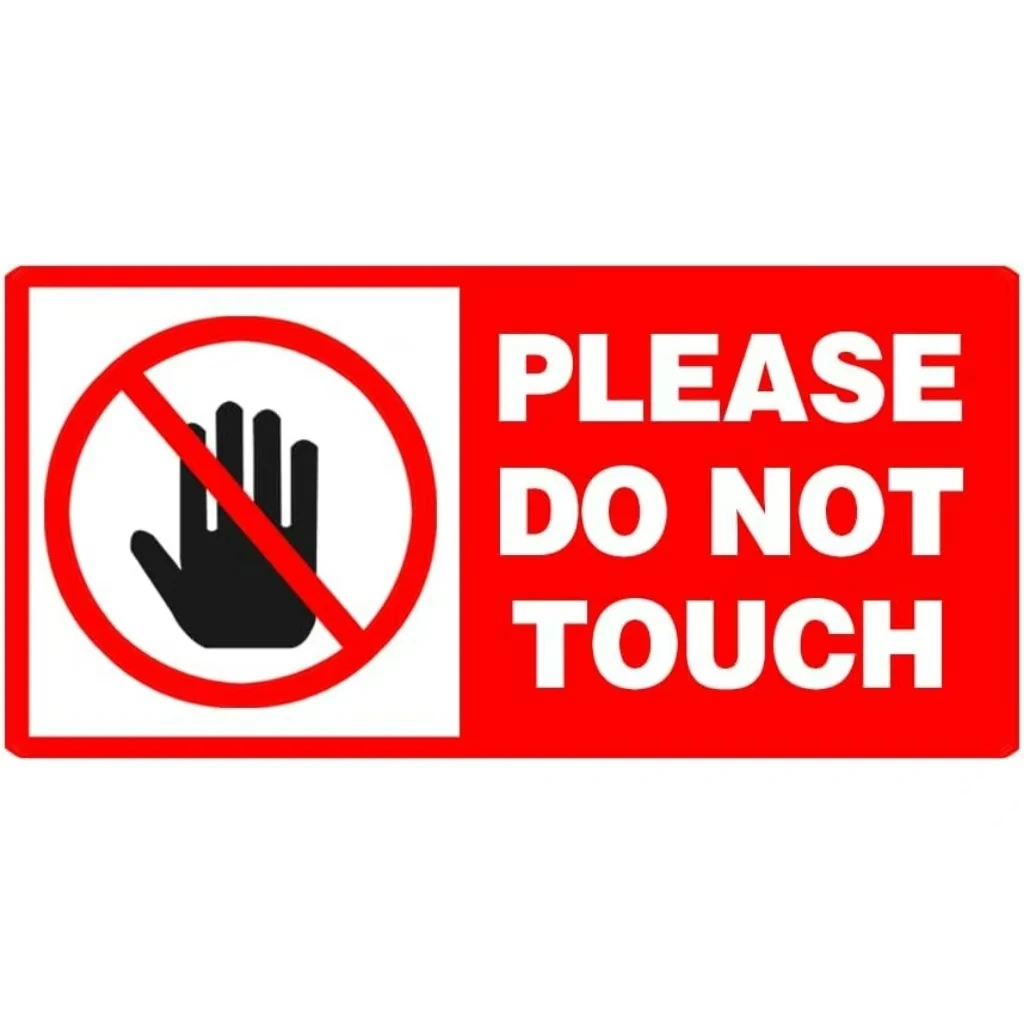 Securun 2024 Please Do Not Touch Sticker With Sturdy Vinyl Material ...